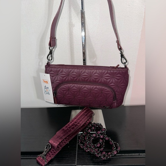 lug | Bags | Lug Flyer Satin Luxe Vl Convertible Crossbody Bag Nwt Wine ...
